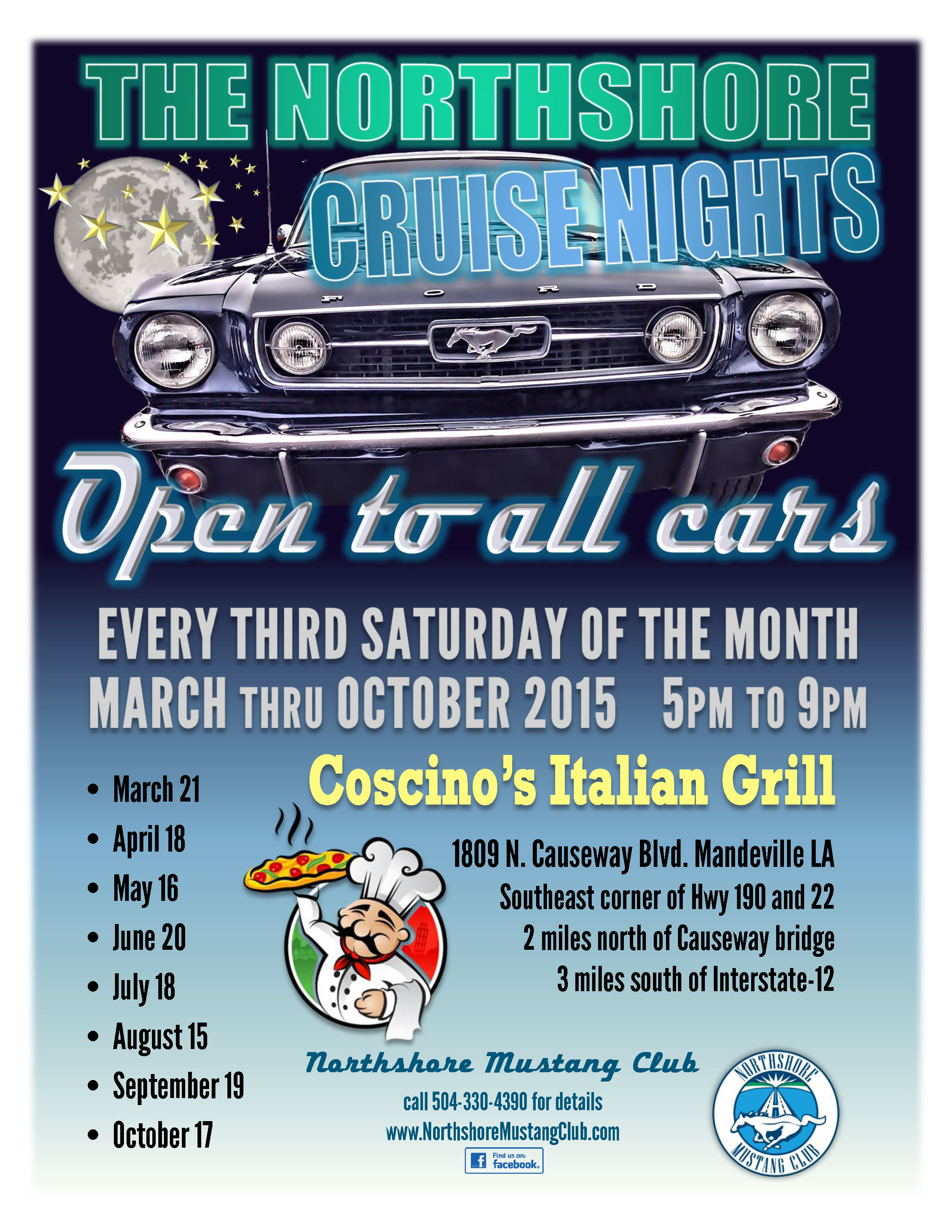 Custom Cruisers Calendar of Events